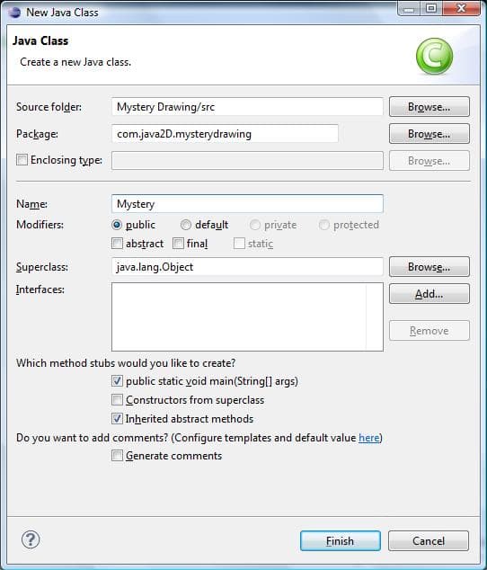 Java 2D Tutorial I--The Basics, Creating New Package, Abstract Class ...