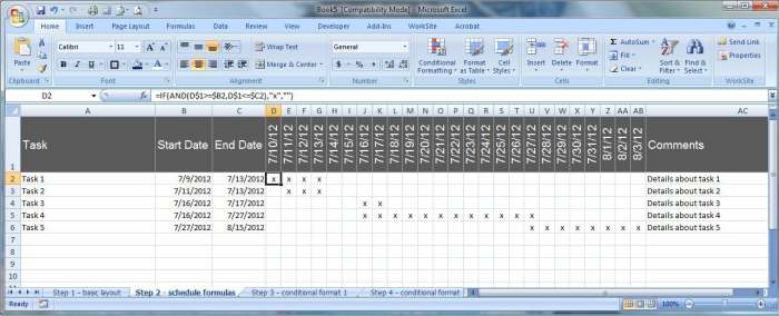 Creating an Excel Schedule Template - HubPages