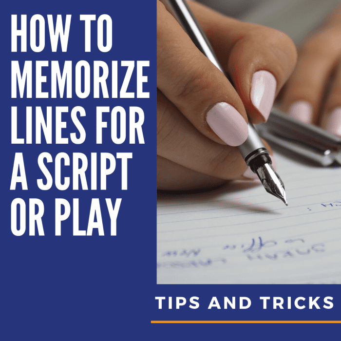 How to Memorize Lines for a Script or Play - HobbyLark