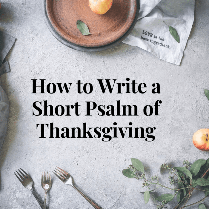How to Write a Short, Personal Psalm of Thanksgiving - HubPages