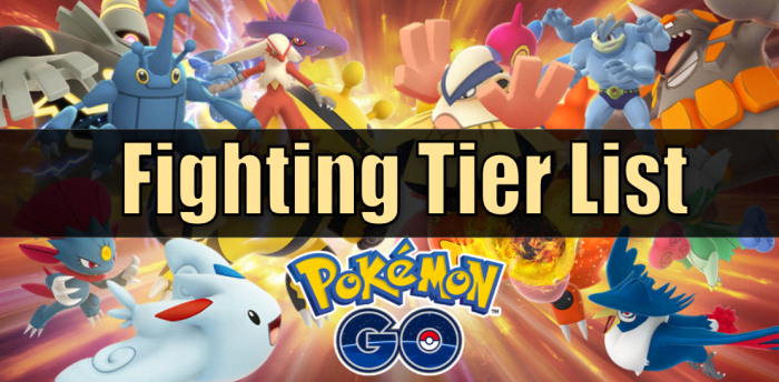 "Pokémon Go" Fighting Type Tier List - HubPages