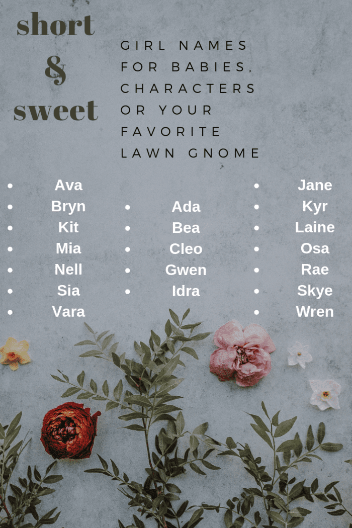 Short and Sweet Names for Girls - HubPages