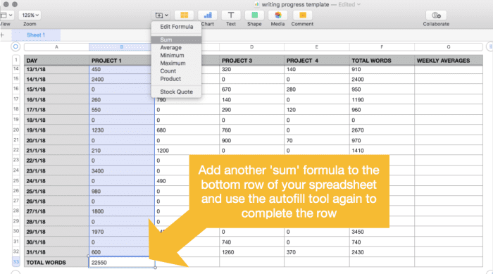 How to Track Your Writing Progress With a Spreadsheet - Owlcation