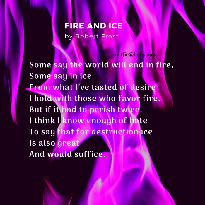 Analysis of Robert Frost's "Fire and Ice" Poem - HubPages