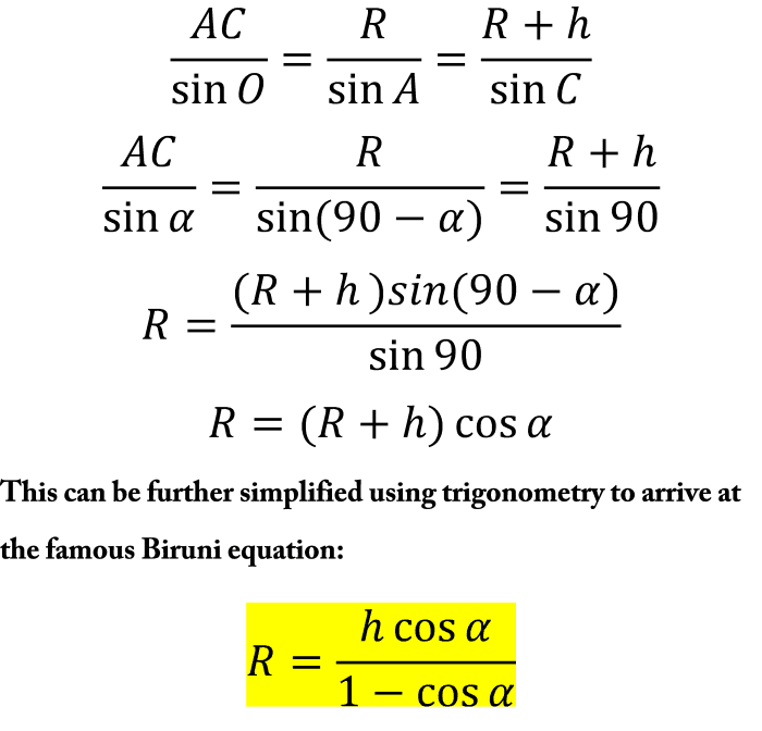 Al-Biruni's Classic Experiment: How to Calculate the Radius of the ...