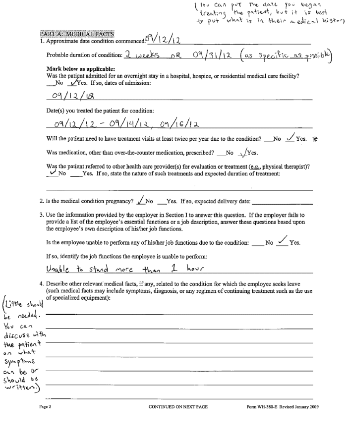FMLA For Doctors And Health Professionals Medical Certifications