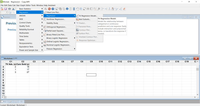 How to Complete a Regression Analysis in Minitab 18 - HubPages