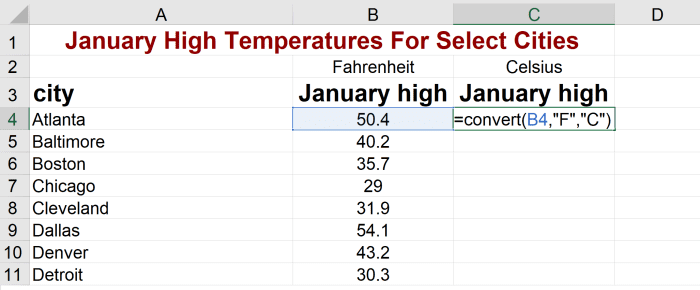 Converting Measurement Units: Using the Convert Function in Microsoft ...