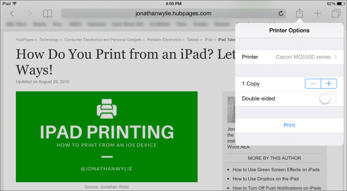 How Do You Print From an iPad, iPhone, or iPod Touch? - HubPages