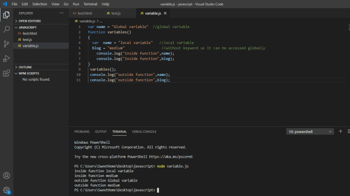 Javascript - Variables and Scope - HubPages