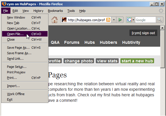 My first webpage - HubPages