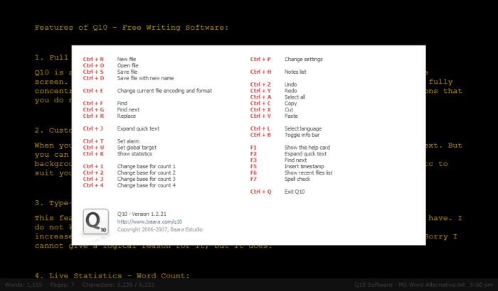 Q10 - Free Writing Software (Detailed Review) - HubPages