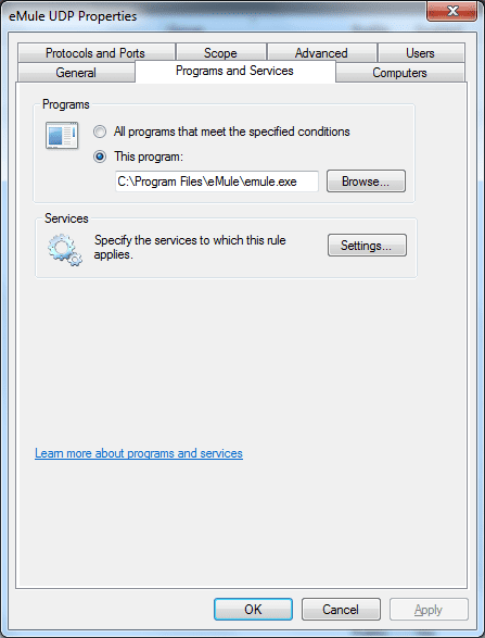 Configuring Windows 7 firewall for eMule - HubPages