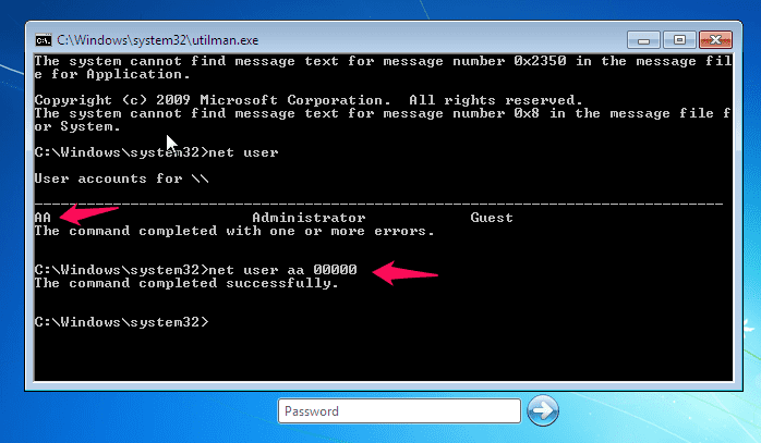 How to Bypass Windows 7 Password and User Profile Failed the Logon ...