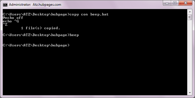 How to Make a CMD Beep Sound With Your CMD Program - HubPages