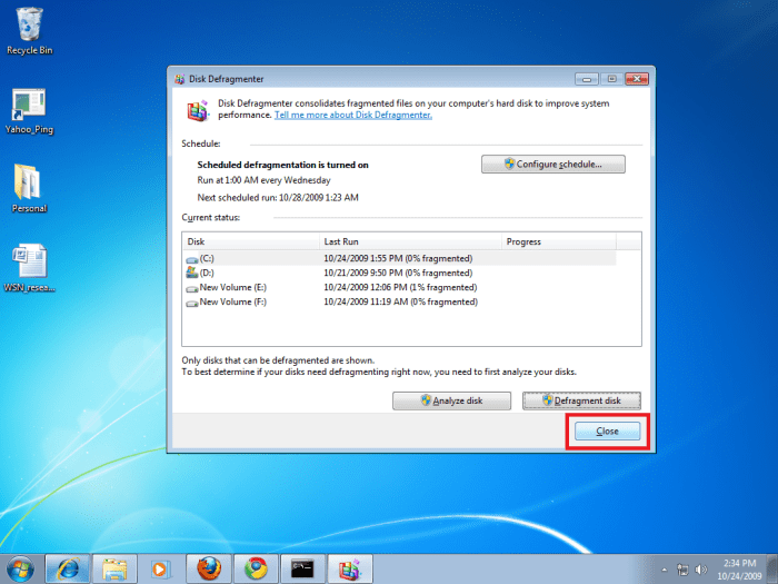 Windows 7 Disk Defragmenter: How to Use Windows 7 Disk Defragmenter to defragment your Hard Disk ...