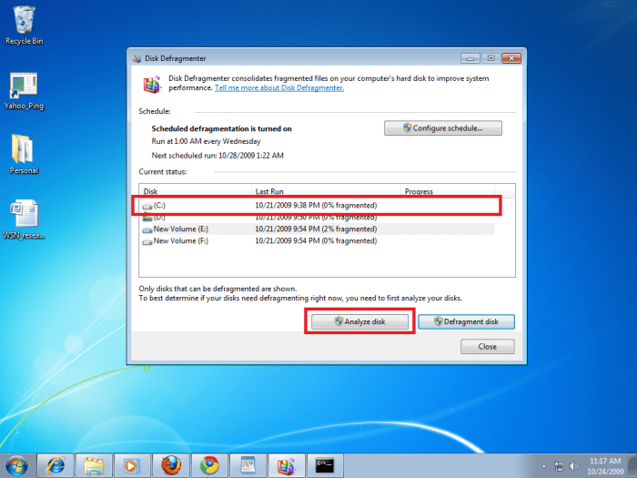 Windows 7 Disk Defragmenter: How to Use Windows 7 Disk Defragmenter to defragment your Hard Disk ...