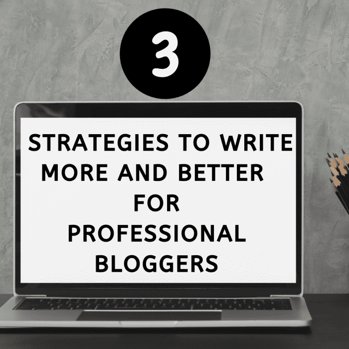 Top 3 Strategies to Write More and Better for Professional Bloggers ...