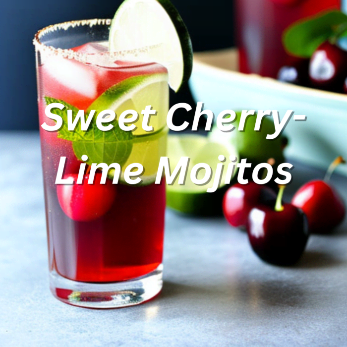 Sweet Cherry Lime Mojitos - Delishably