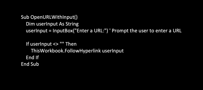 Use VBA to Open a URL From a Button in Excel - TurboFuture