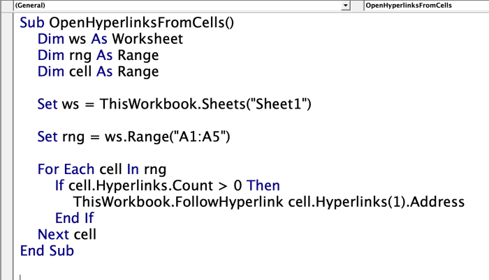 Create a Button in Excel to Open Multiple Hyperlinks - HubPages