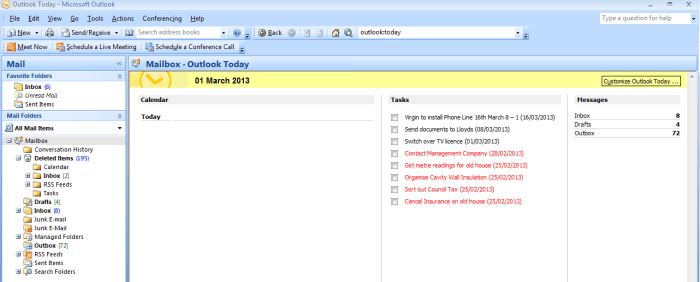 How to use tasks to create an Outlook To Do List using Outlook 2007 or ...