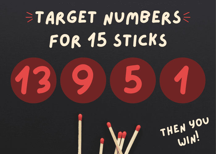 How to Win the Matchstick Game (15 Sticks or Nim) - HobbyLark