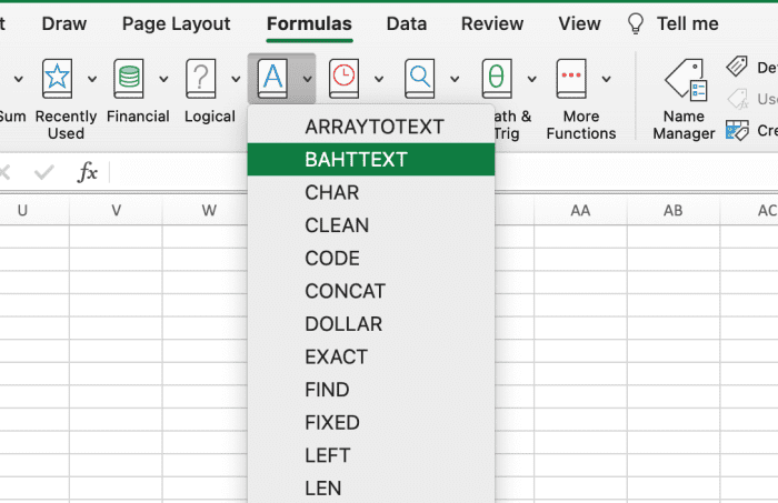 How To Use The BAHTTEXT Function In Excel For Mac TurboFuture how-to-use-the-bahttext-function-in-excel-for-mac-turbofuture