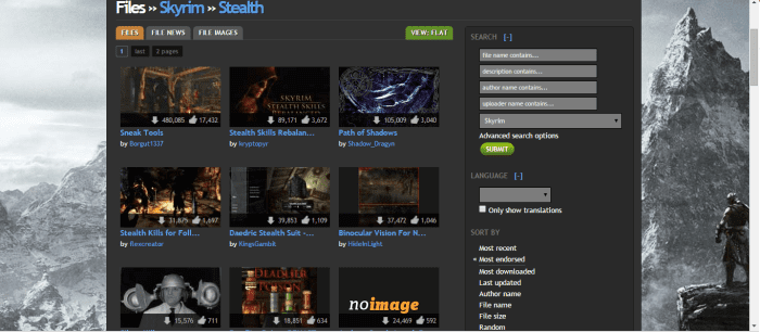 How to Best Use the Nexus Mods Website for Skyrim Mods as Well as ...