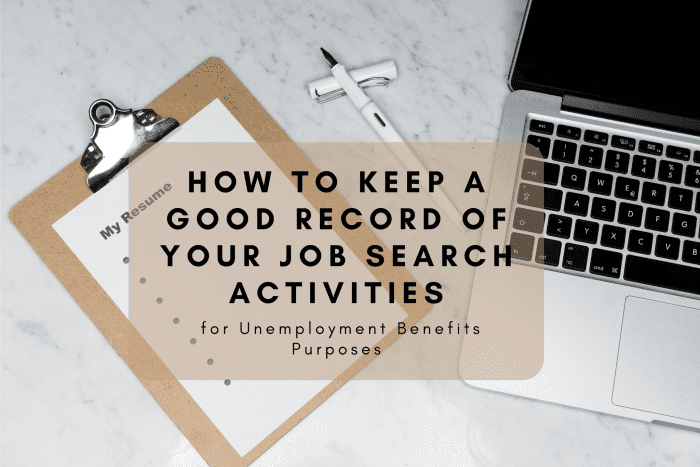 How to Keep a Good Record of Your Job Search Activities for ...