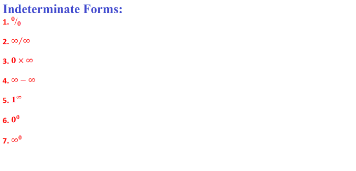 Indertiminate Forms - HubPages