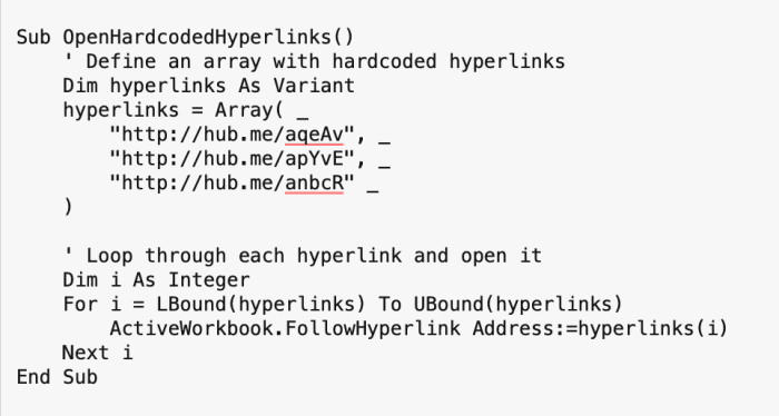 Excel Visual Basic Codes That Open Hyperlinks - HubPages