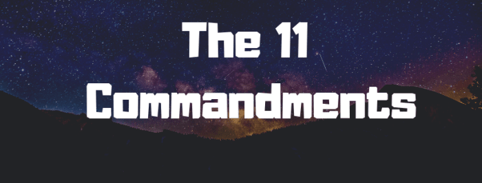 The Eleven Commandments - LetterPile - Writing and Literature