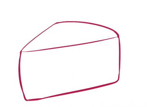 How to Draw a Kawaii (Cute) Cake Slice - FeltMagnet
