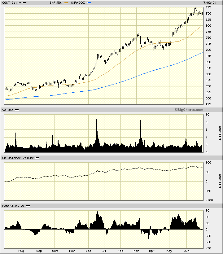 Seeing This on Costco's Chart Tells Me to Be Cautious With the Stock ...