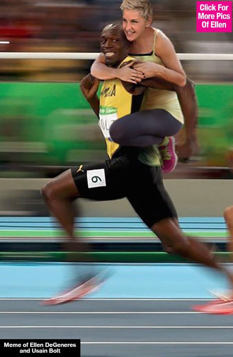 The Usain Bolt Meme and Ellen DeGeneres; If He's Not Bothered, Why Are ...