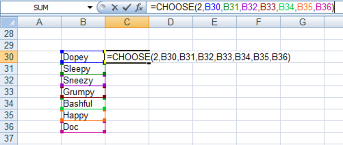 How To Use CHOOSE To Sum Or Average Cell Ranges And Replace Nested IF