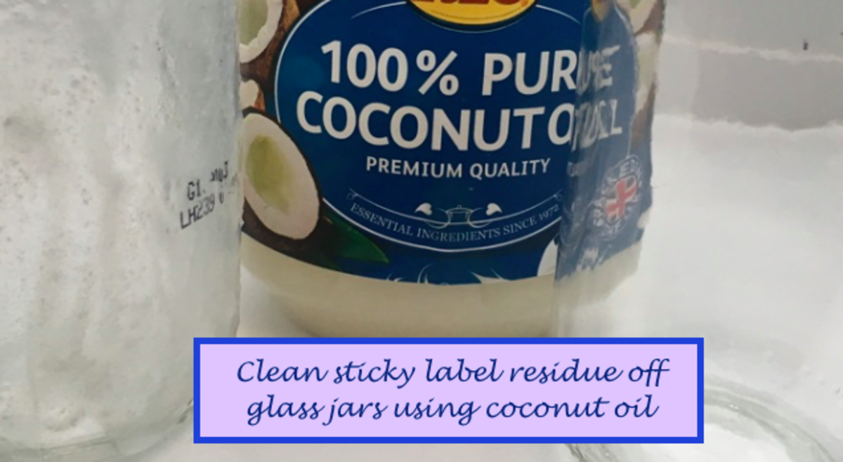 Remove Sticky Label Residue From Glass Jars With Coconut Oil Dengarden