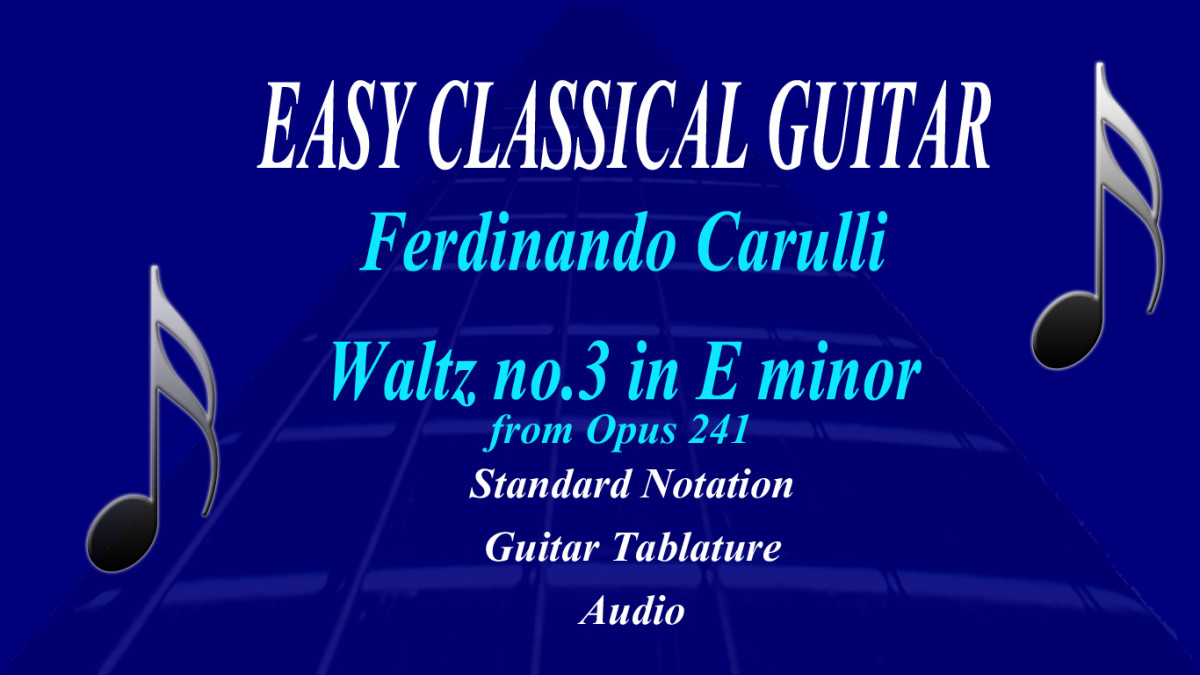 Carulli: "Waltz No.3 in E Minor" in Standard Notation and Guitar Tab ...