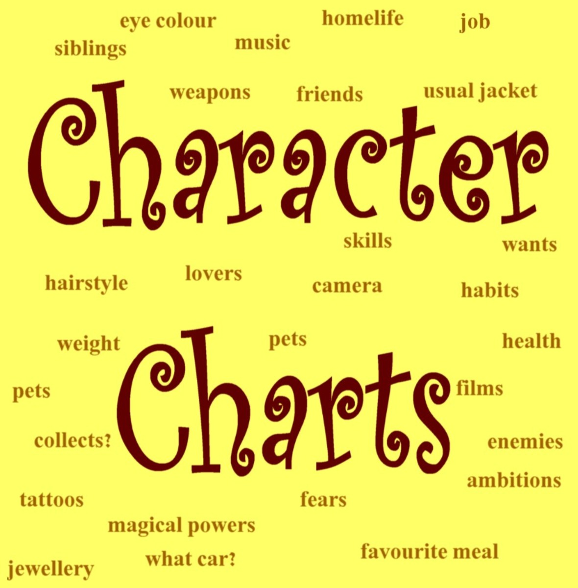 Character Charts A Writer s Aid HobbyLark