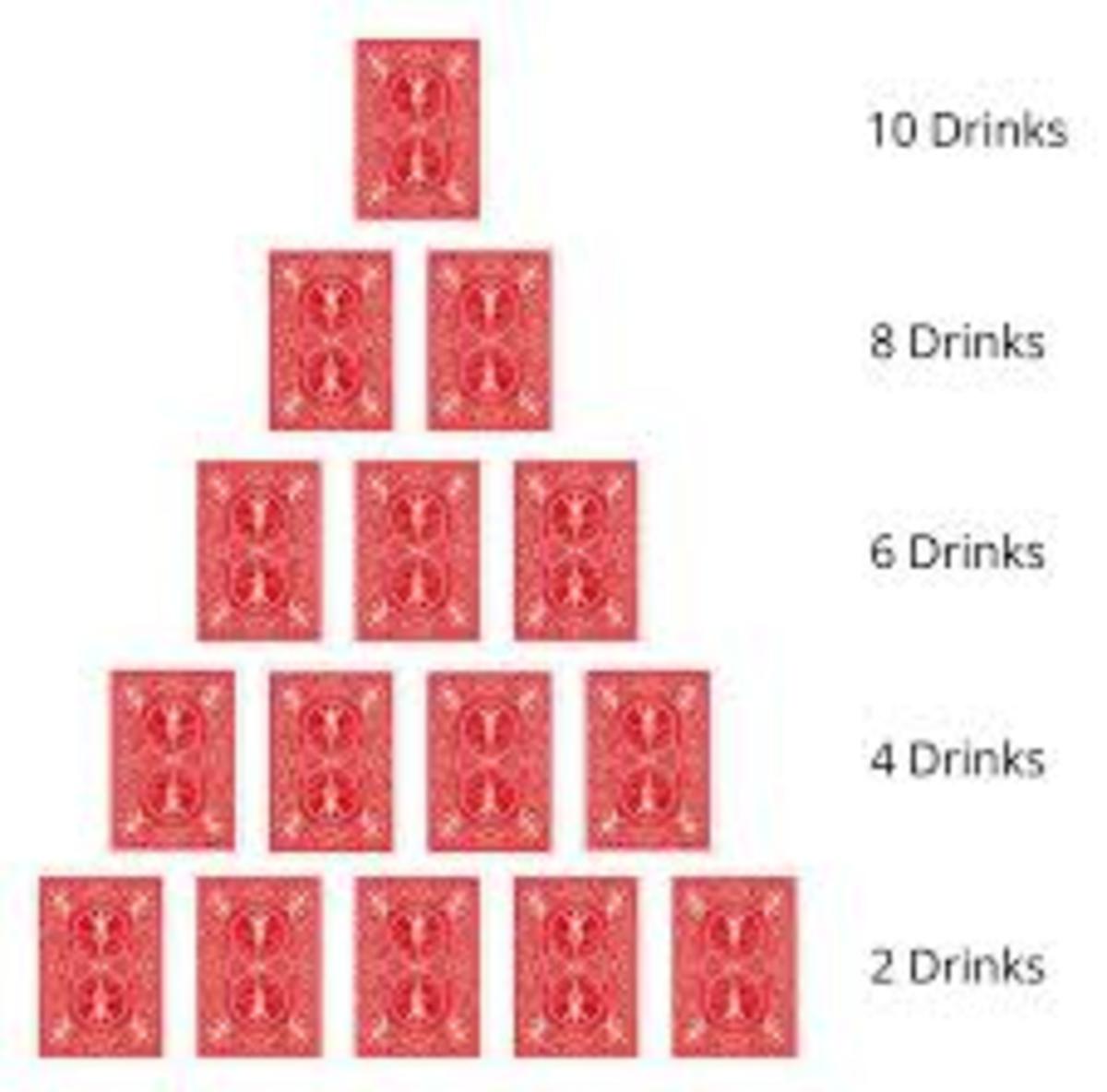 Pyramid Card Drinking Game - Printable Cards