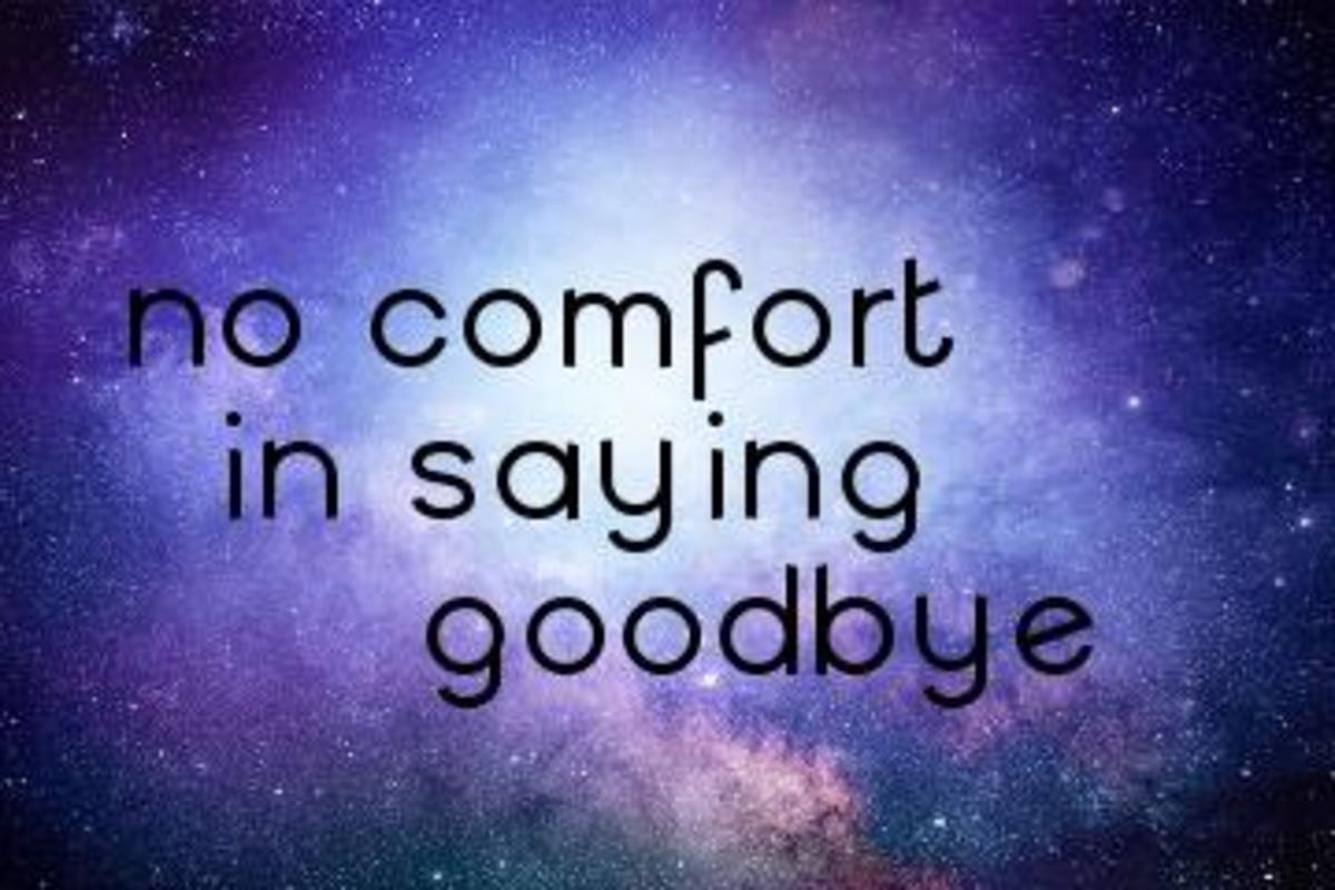 Poem: No Comfort in Saying Goodbye - HubPages