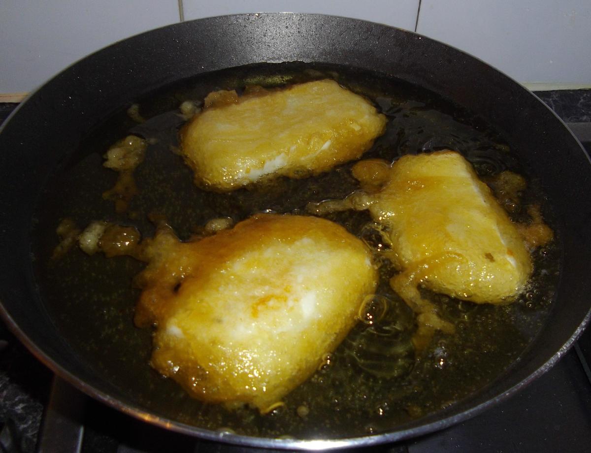 How to Make Battered Halloumi Cheese (Veggie Fish and Chips) - Delishably