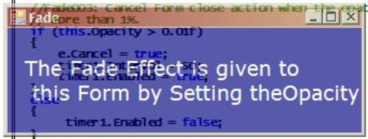 Performing Form Fade-out in C# With an Example - Owlcation