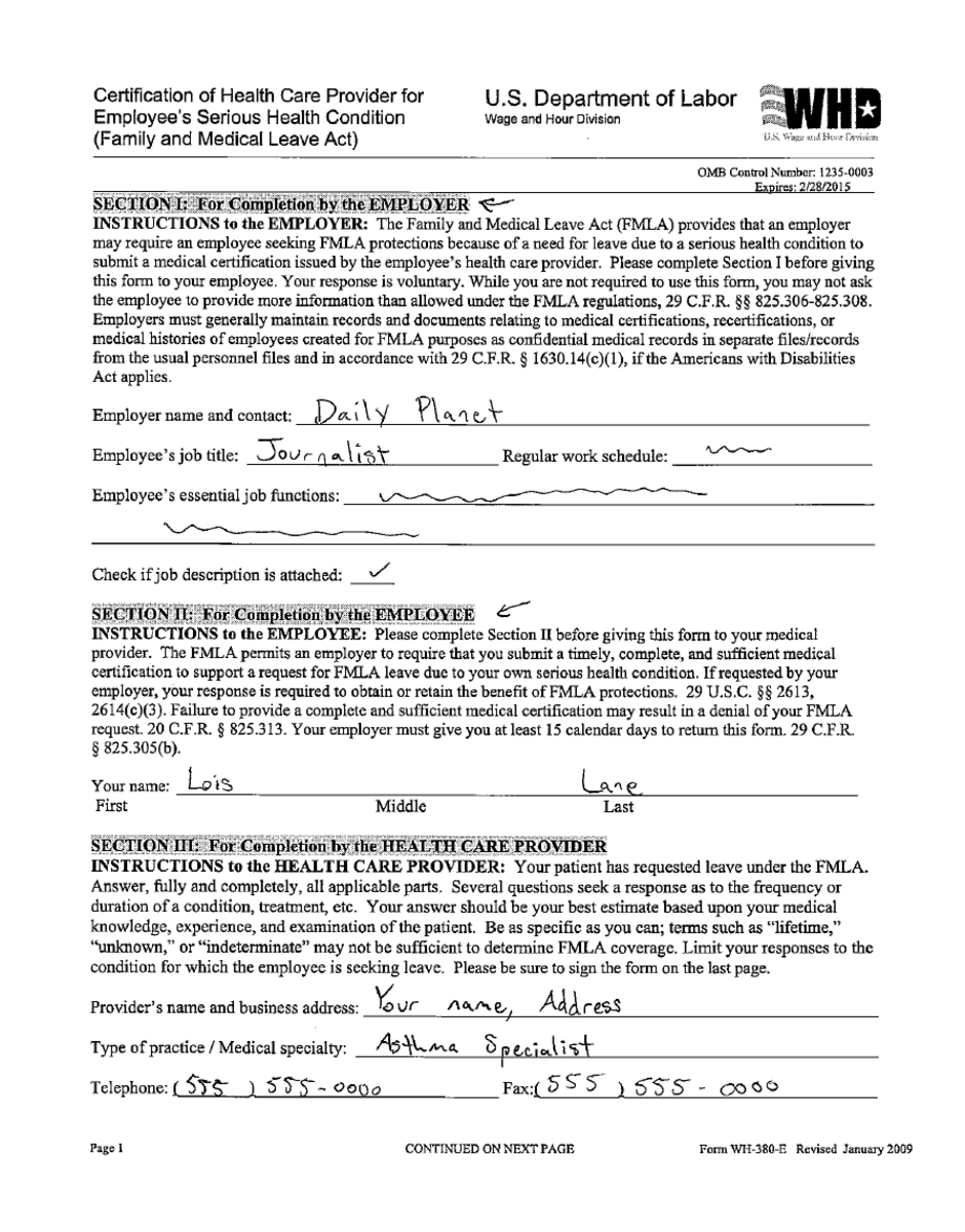 FMLA For Doctors And Health Professionals Medical Certifications 