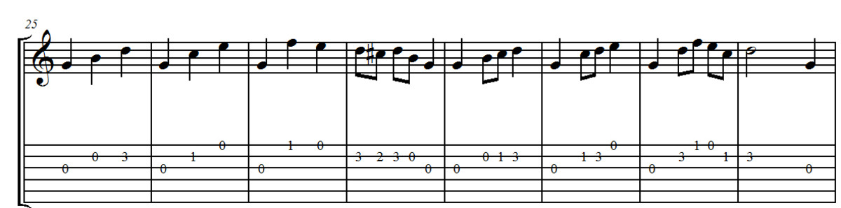 Easy Classical Guitar Tab and Notation: Fernando Sor—Opus 60 No.2 ...