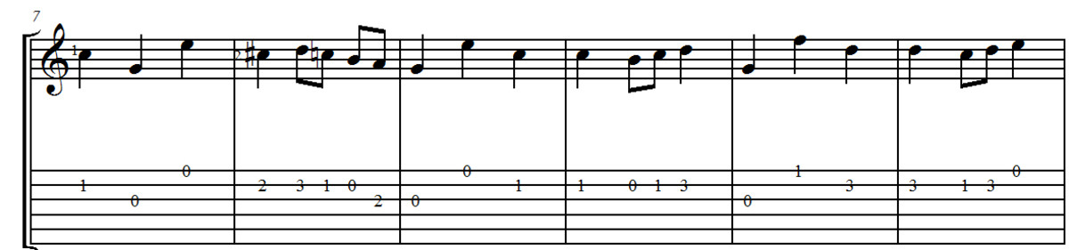 Easy Classical Guitar Tab and Notation: Fernando Sor—Opus 60 No.2 ...