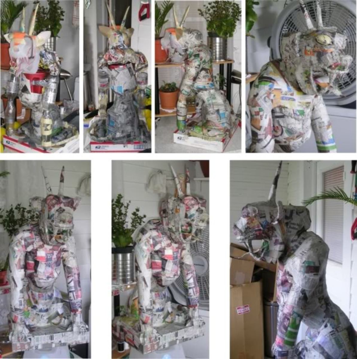 Induk l Teljes M gnes Sculpture Papier Mach Tuto B n Elv r s L tv ny