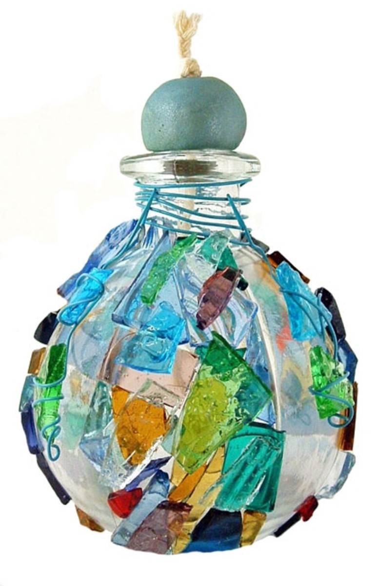 Glass Crafts: Bottles Decorated With Stained Glass Mosaics - HubPages