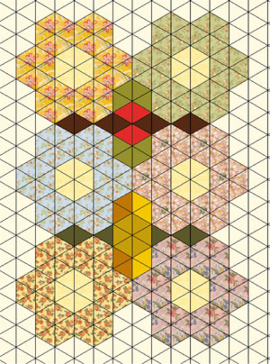 Patchwork Quilt Designs: Hexagons - HubPages